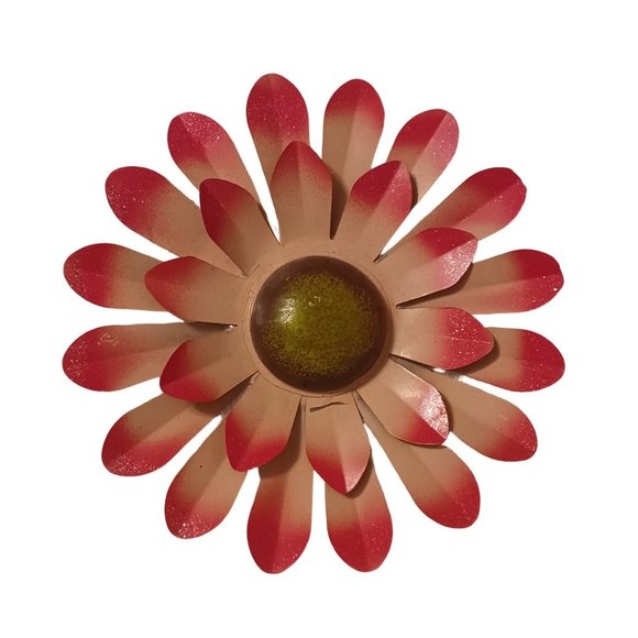 Wall Decor | Pink Flower Metal Wall Dcor 9 X 9 | Poshmark